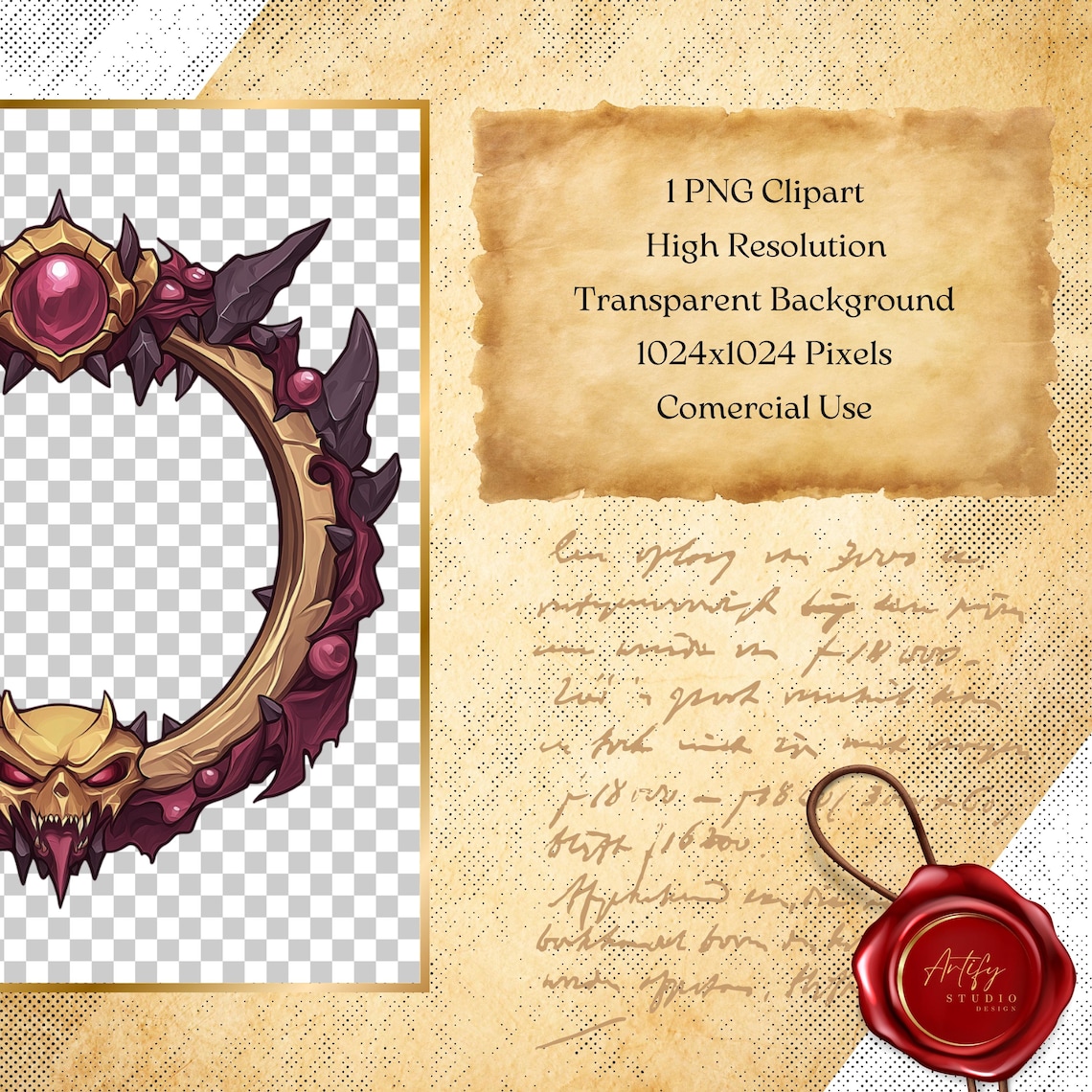Cursed Warlock Token Frame – Digital Border for Dnd or Anything Game ...