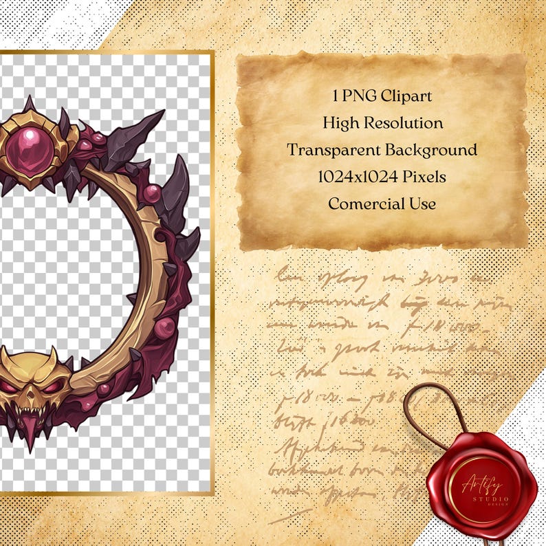 Cursed Warlock Token Frame – Digital Border for Dnd or Anything Game ...