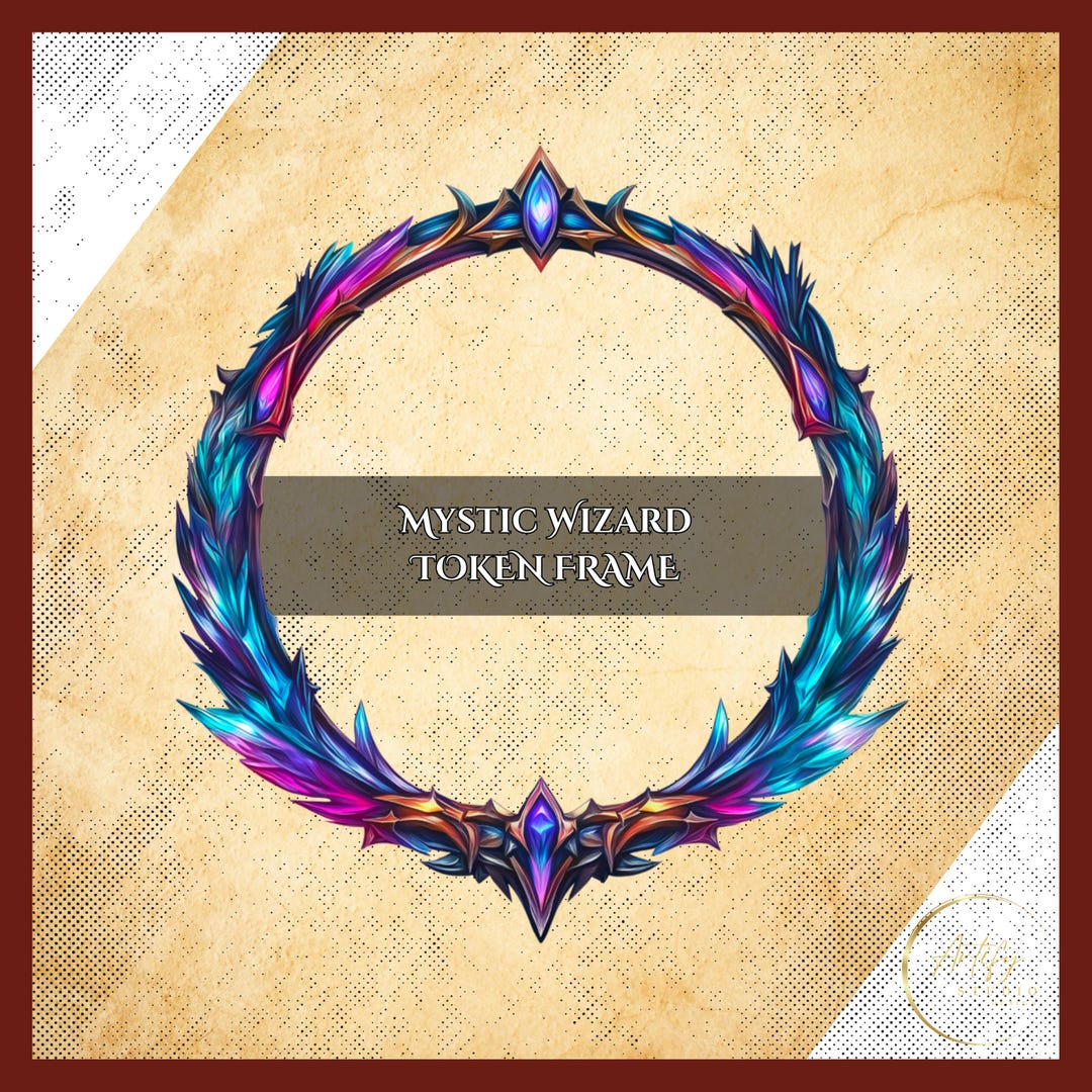 Mystic Wizard Token Frame – Digital Border for Dnd or Anything Game ...