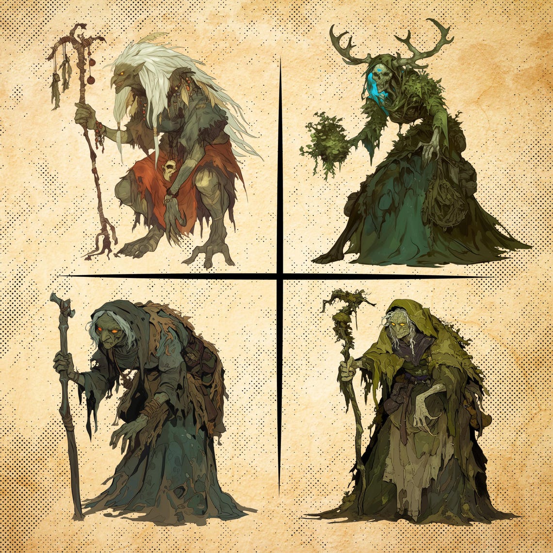 Swamp Hags – Wicked Witches From the Murky Depths , Fantasy Cliparts ...