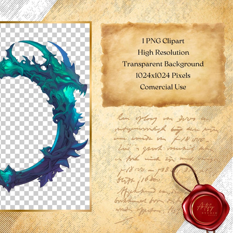 Undead Dragon Game Token Border – Digital Border for Dnd or Anything ...