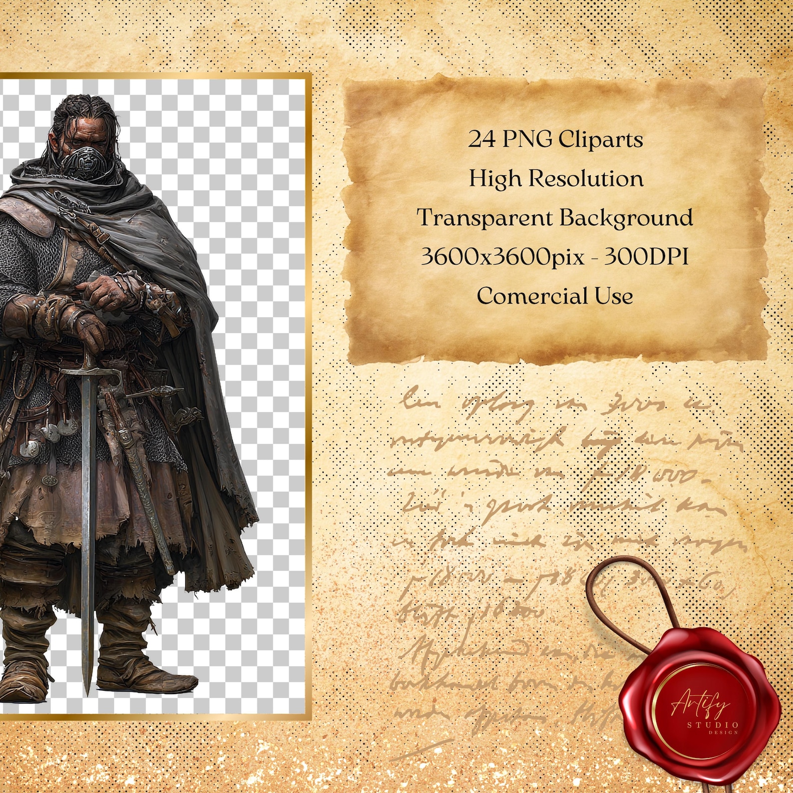 Medieval Bandits – 24 Outlaw Character Cliparts for Fantasy and RPG ...