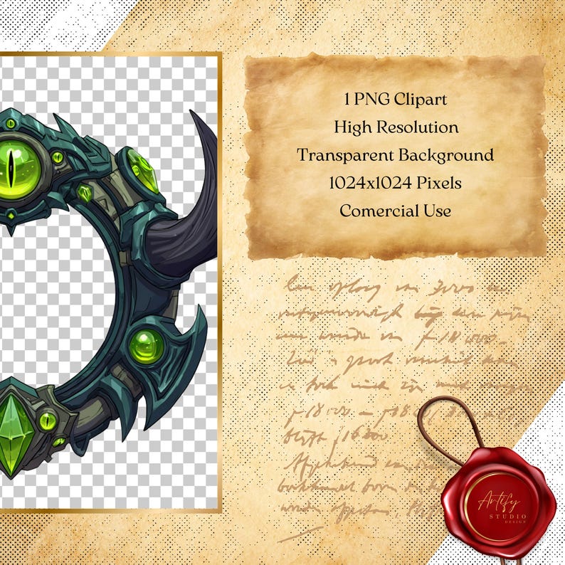 Demon Hunter Token Frame – Digital Border for Dnd or Anything Game ...