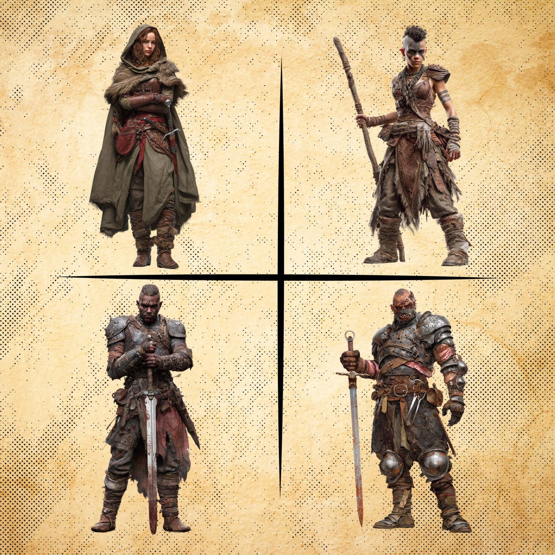 Medieval Bandits – 24 Outlaw Character Cliparts for Fantasy and RPG ...