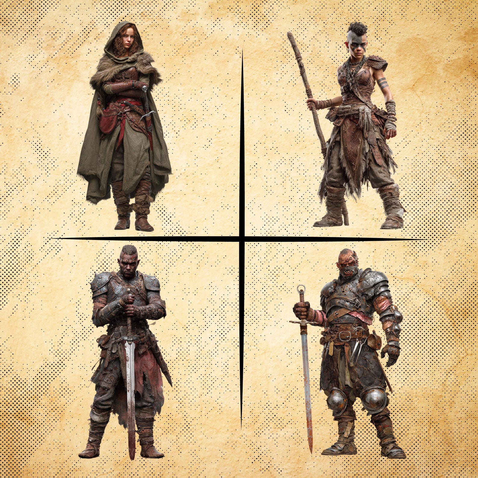 Medieval Bandits – 24 Outlaw Character Cliparts for Fantasy and RPG ...