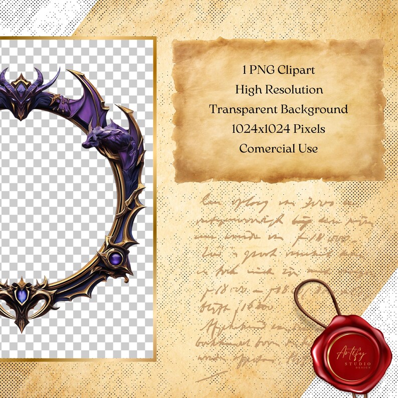 Dark Wizard Token Frame – Digital Border for Dnd or Anything Game ...