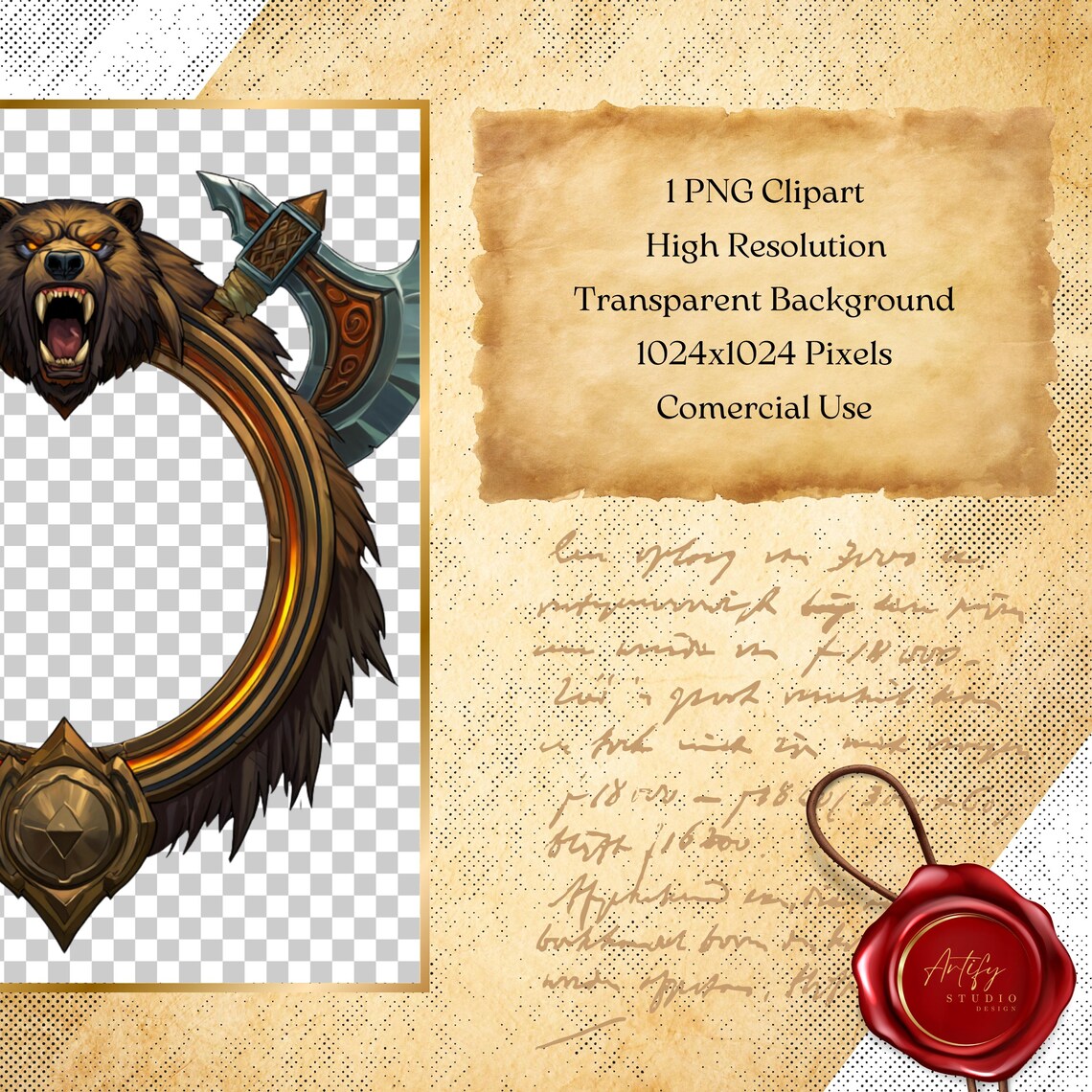 Barbarian Token Frame – Digital Border for Dnd or Anything Game ...