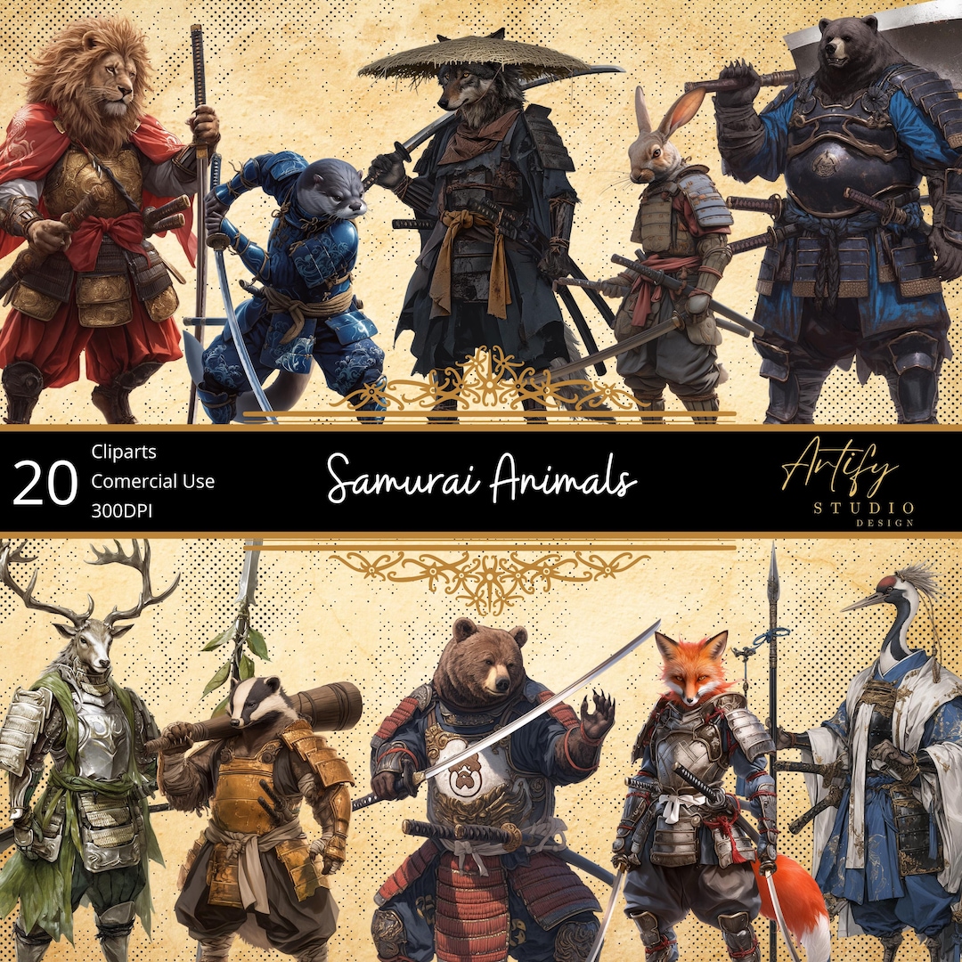 Samurai Animals – 20 Anthropomorphic Animal Warriors in Samurai Armor ...