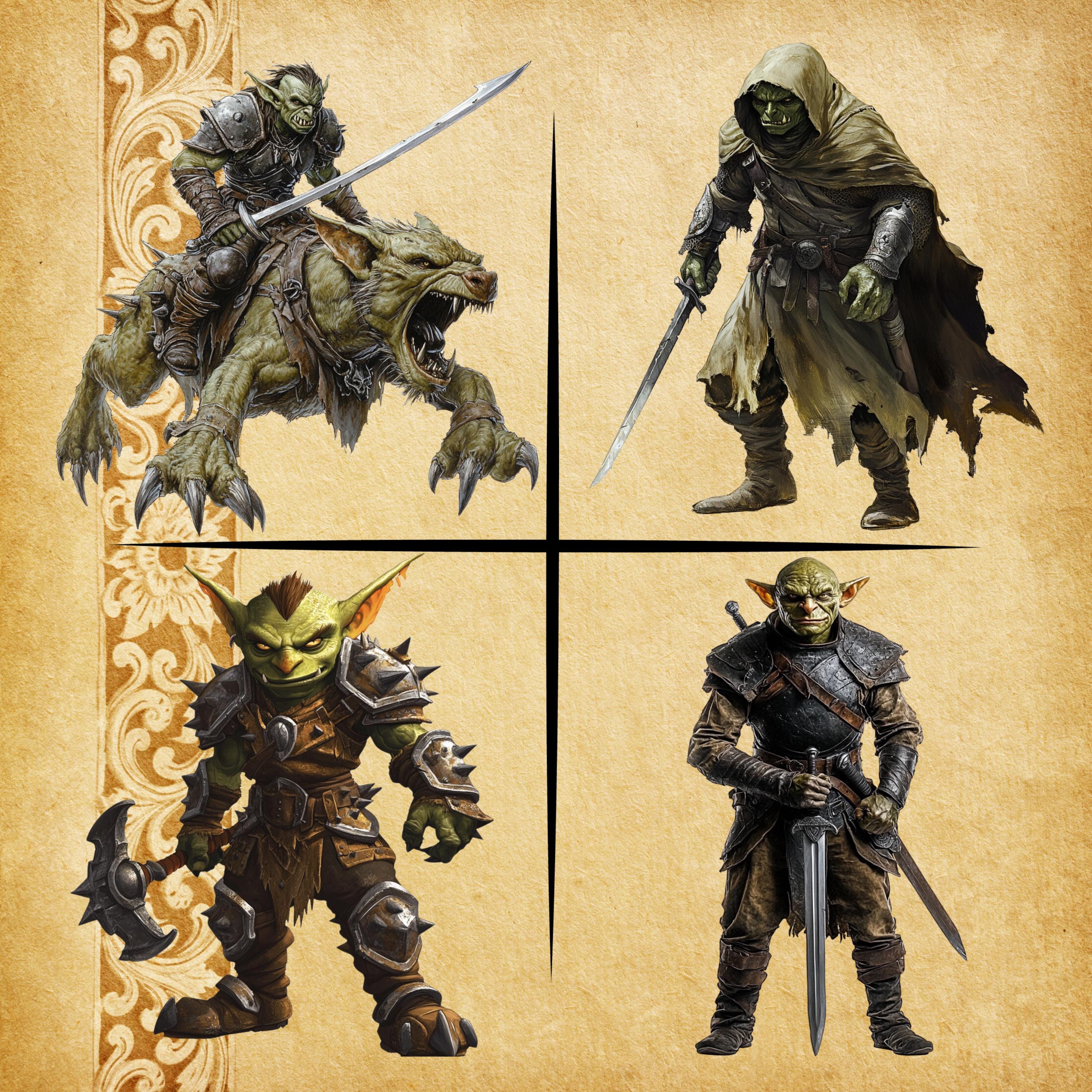 Fantasy RPG Goblin Warriors Cliparts, Commercial Use, Dnd, RPG , PNG ...