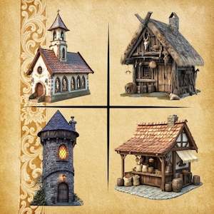 Medieval Structures RPG Cliparts, Commercial Use, Dnd, RPG , PNG ...