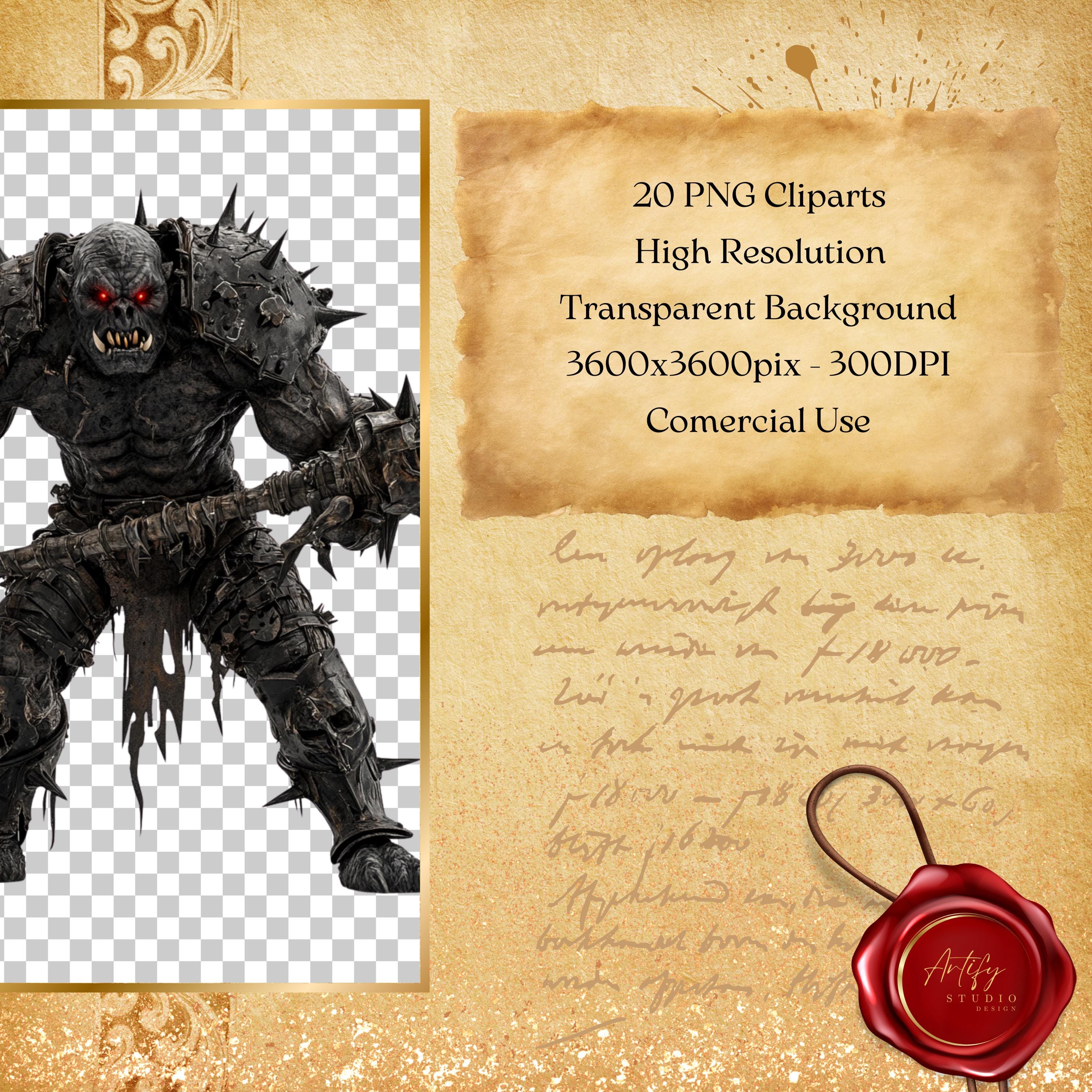 Shadow Orcs Fantasy RPG Cliparts, Commercial Use, Dnd, RPG , PNG ...