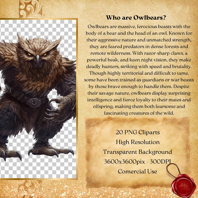 Wild Owlbears – 20 Ferocious Creatures for Fantasy DND Adventures ...