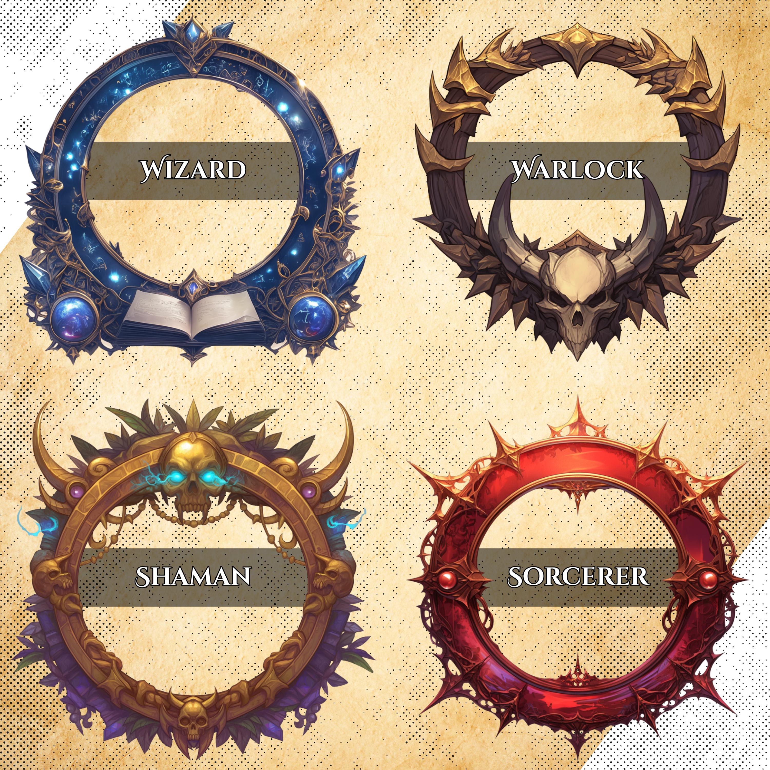 Class Token Frames – Digital Borders for Dnd or Any Fantasy Game ...