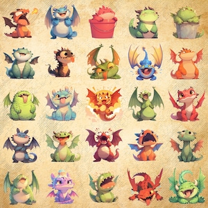 Goofy Baby Dragons – 30 Funny Cartoon-style Baby Dragons for Fantasy ...