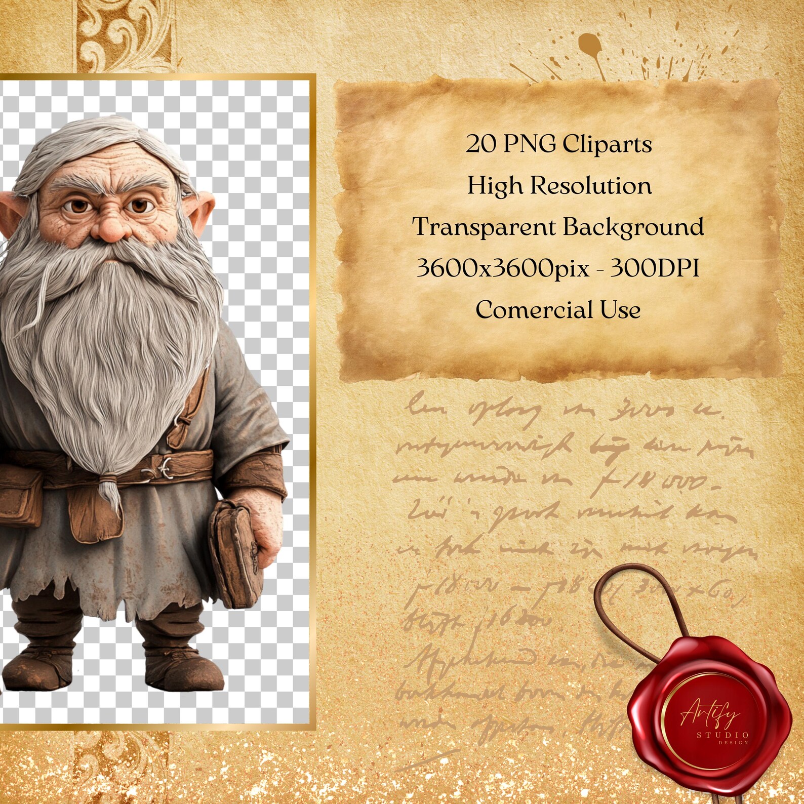 Fantasy RPG Dwarf Villagers Cliparts, Commercial Use, Dnd, RPG , PNG ...