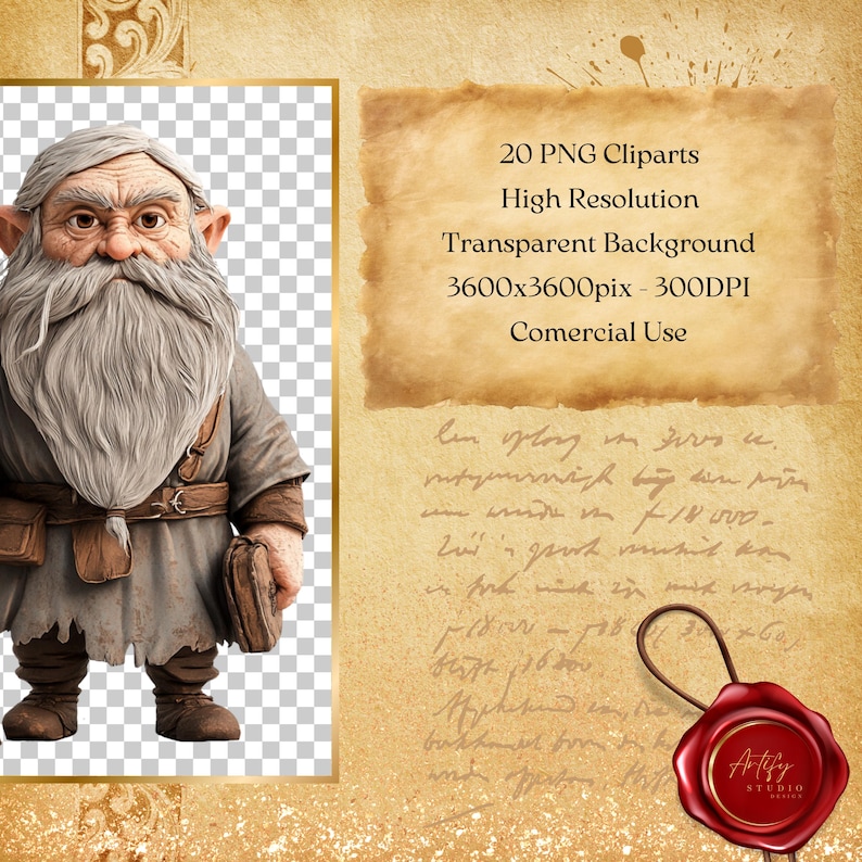Fantasy RPG Dwarf Villagers Cliparts, Commercial Use, Dnd, RPG , PNG ...