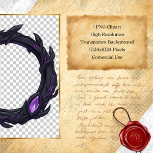 Dark Wood Token Frame – Digital Border for Dnd or Anything Game ...