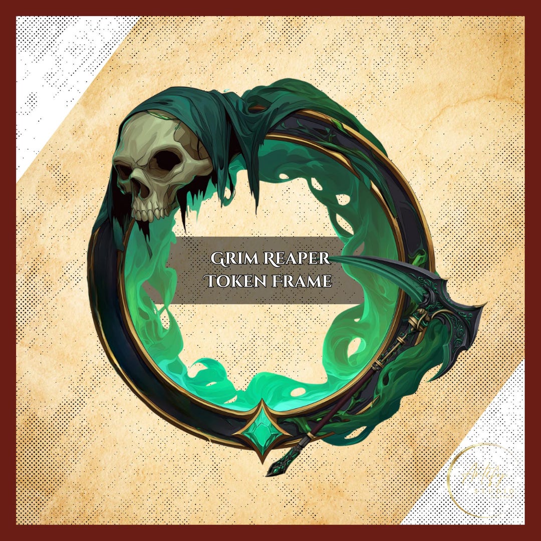 Grim Reaper Token Frame – Digital Border for Dnd or Anything Game ...