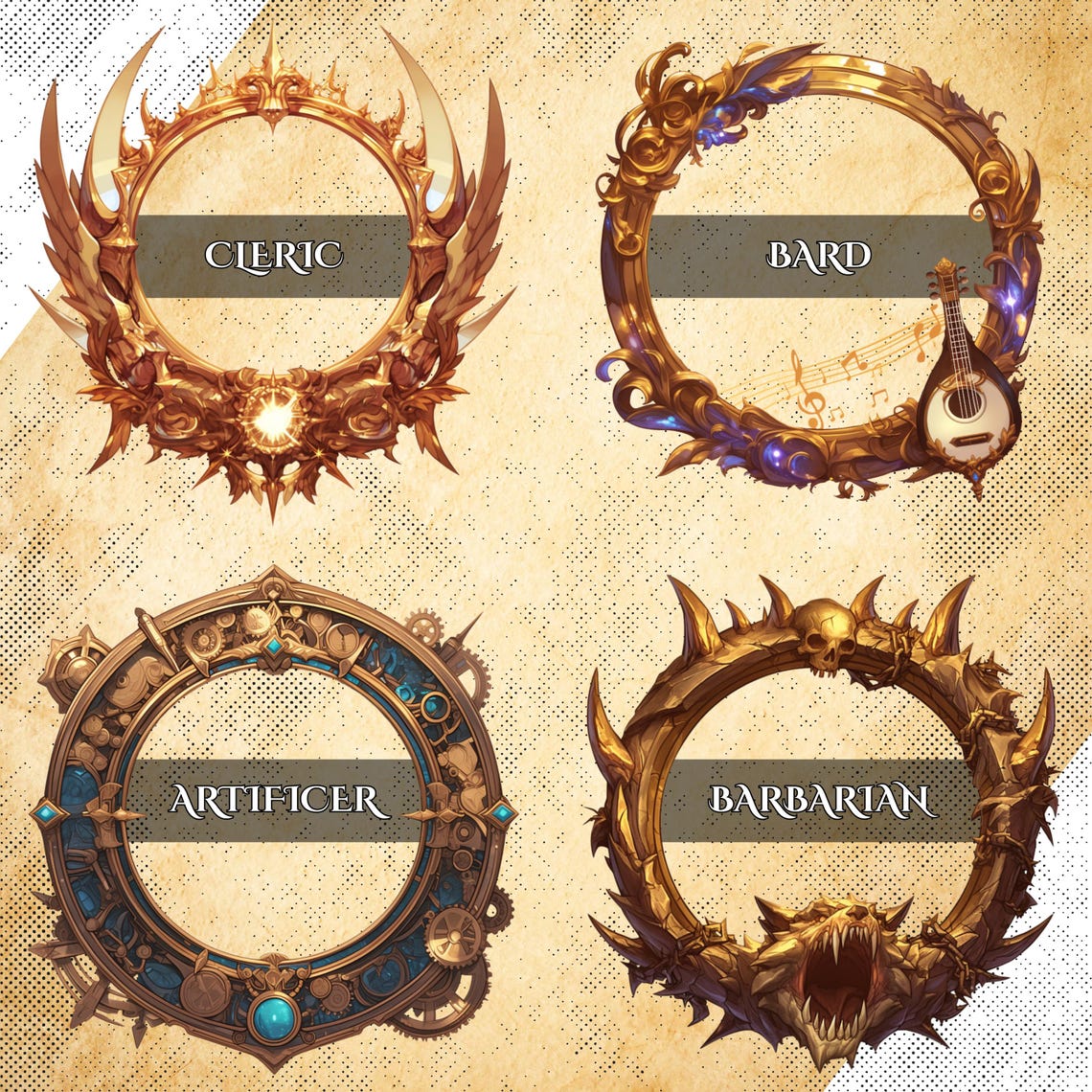 Class Token Frames – Digital Borders for Dnd or Any Fantasy Game ...