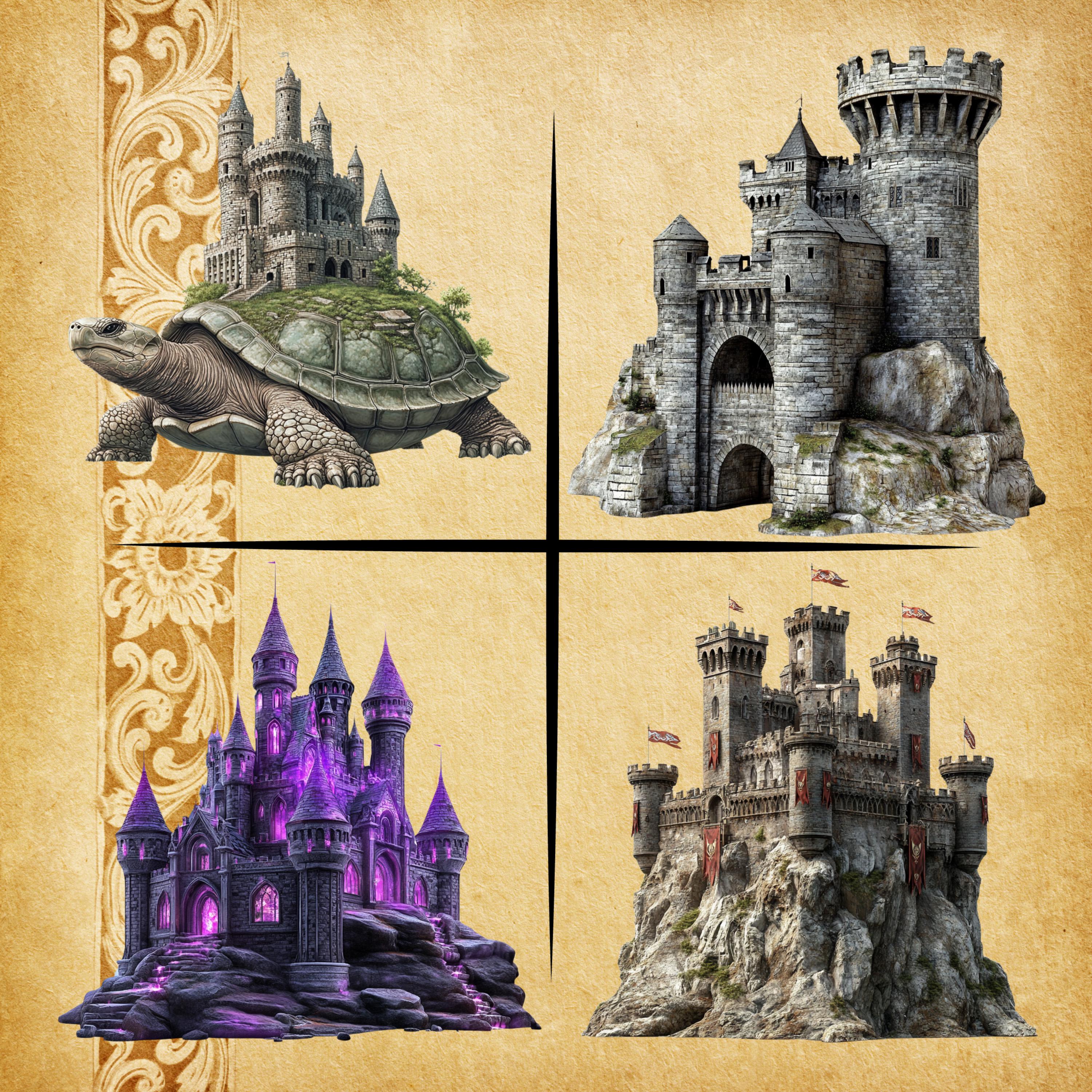 Fantasy Castles RPG Cliparts, Commercial Use, Dnd, RPG , PNG ...
