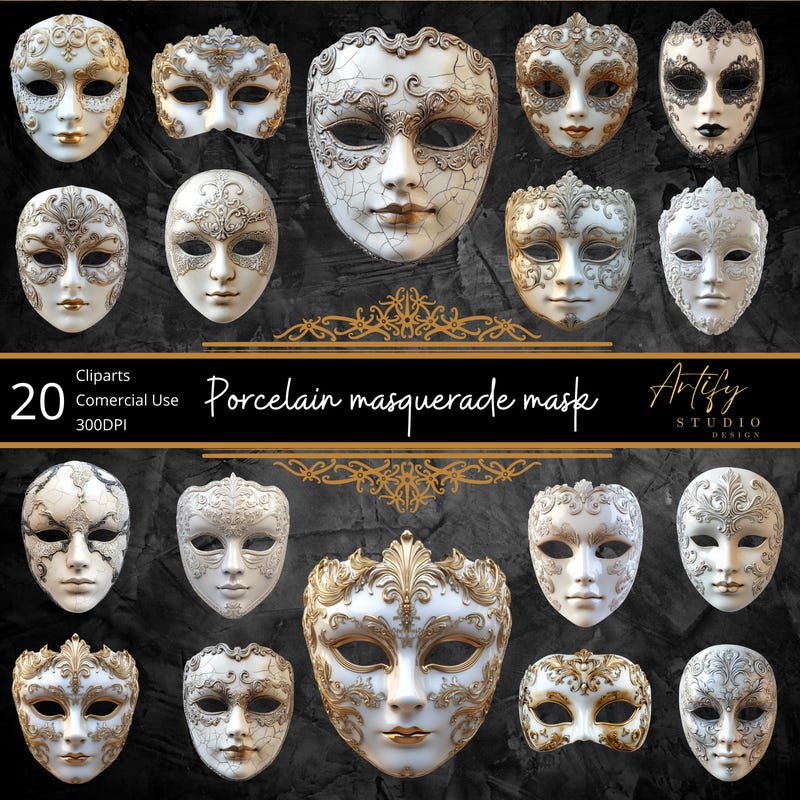 Porcelain Masks - Etsy