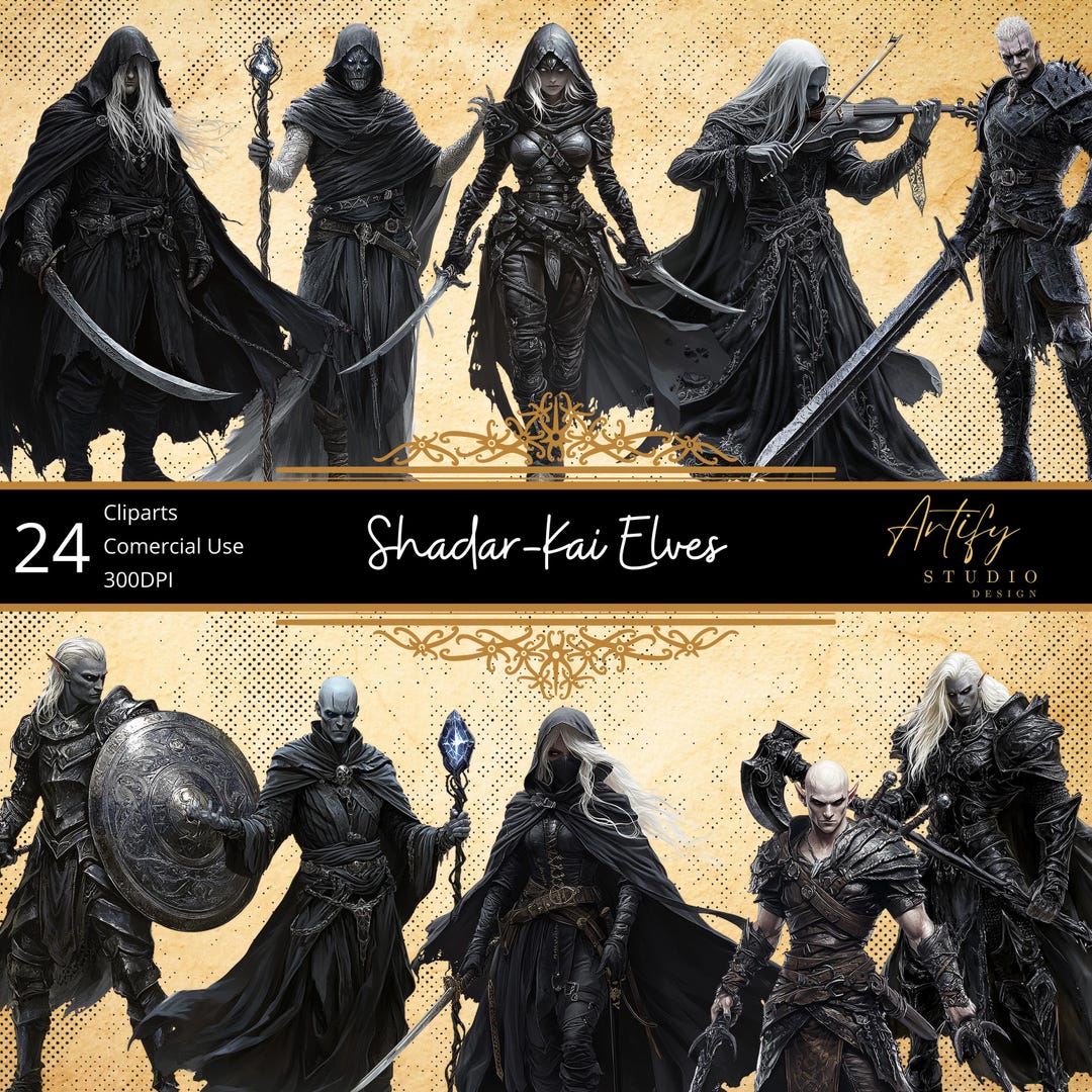 Shadar-kai Elves – Dark Fantasy Elves With Shadow Magic , Transparent ...
