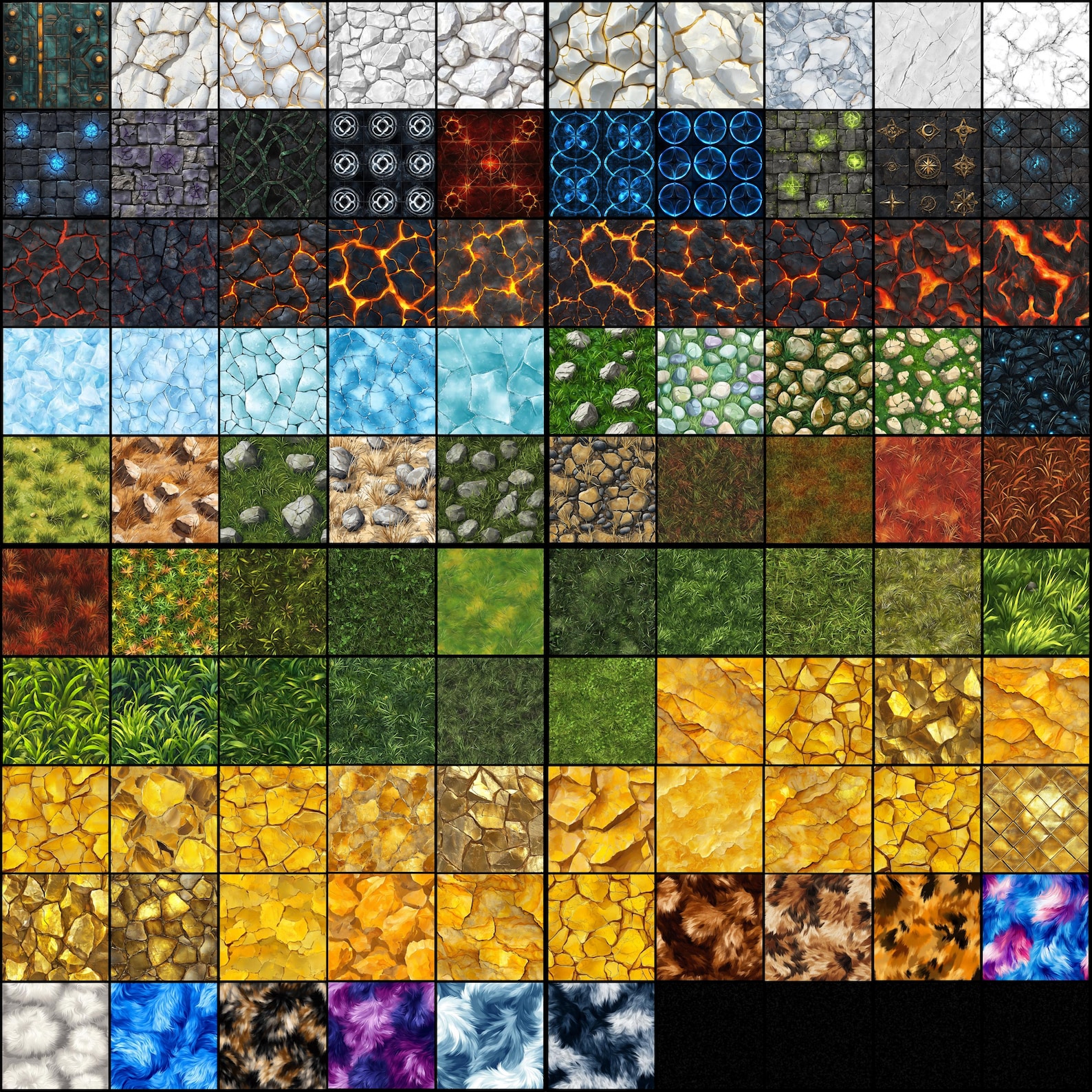 Texture Pack for Game Creators – 378 Seamless PNG Textures – 31 ...