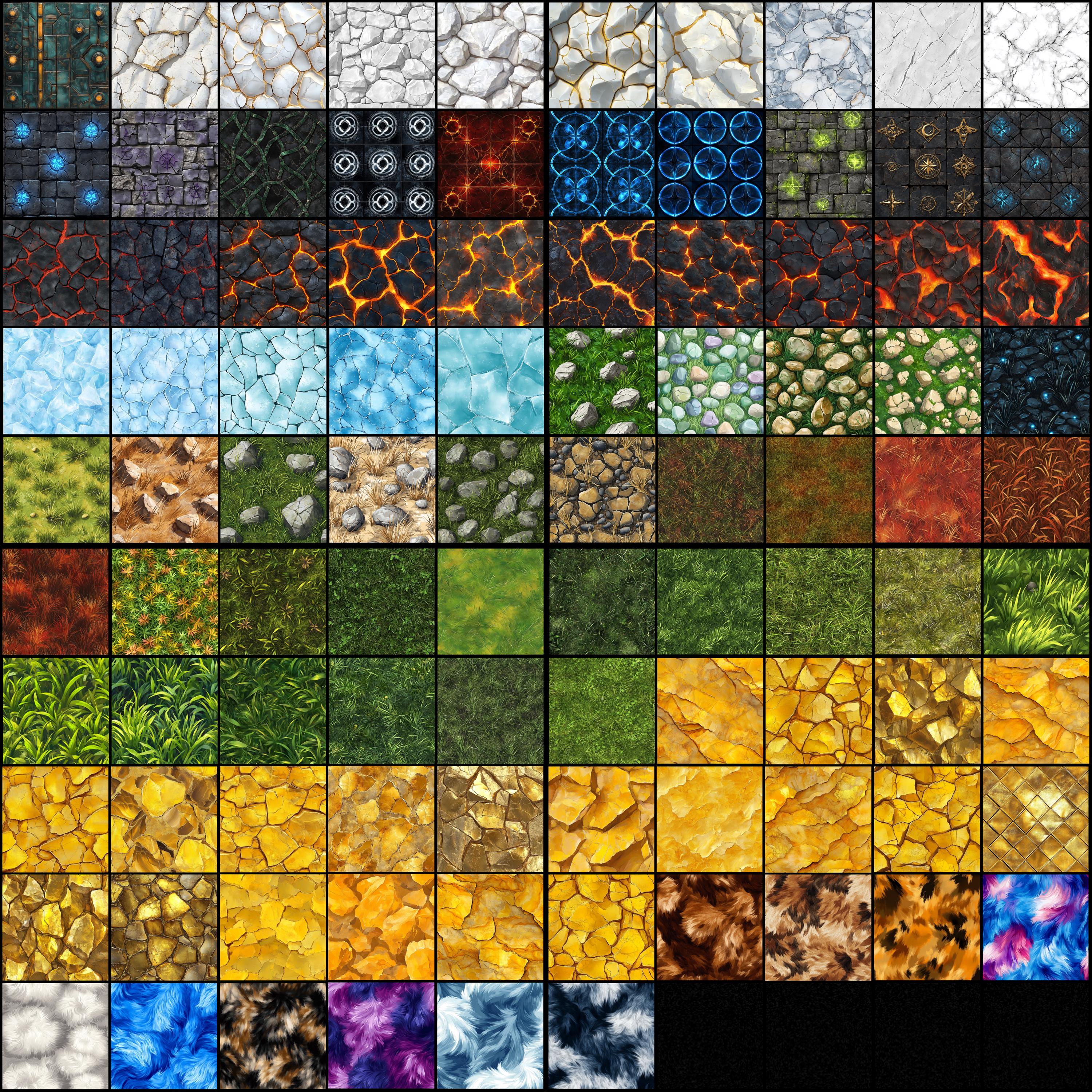 Texture Pack for Game Creators – 378 Seamless PNG Textures – 31 ...