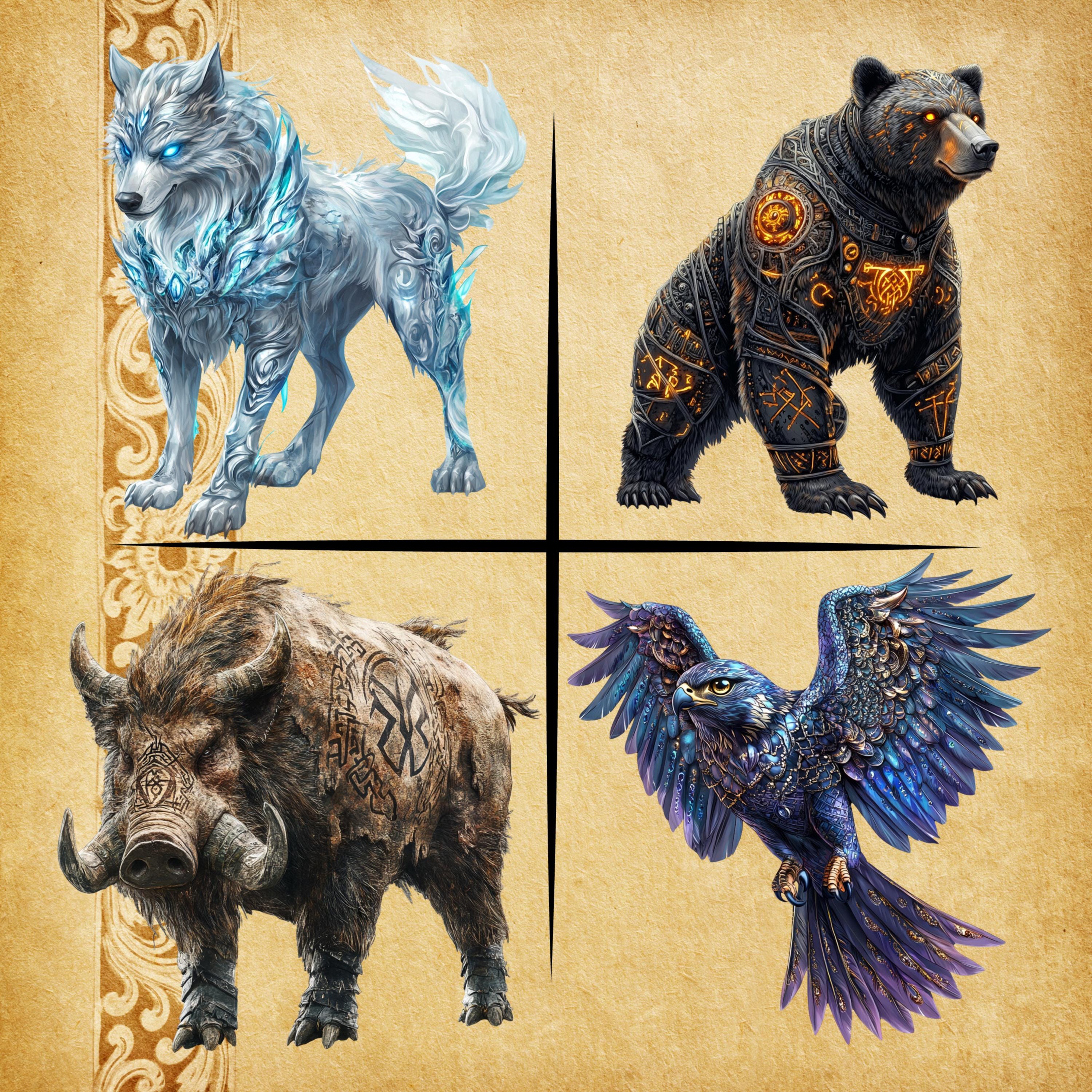Fantasy RPG Wild Beasts Cliparts, Commercial Use, Dnd, RPG , PNG ...