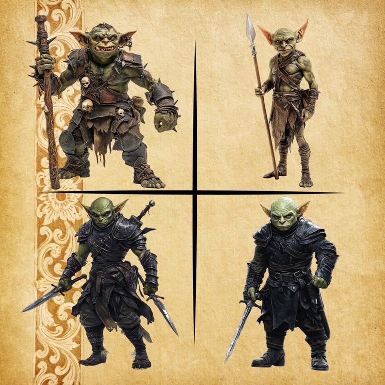 Fantasy RPG Goblin Warriors Cliparts, Commercial Use, Dnd, RPG , PNG ...