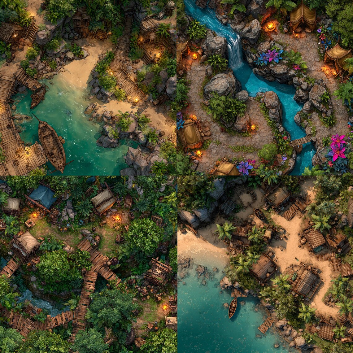 50 Pirate Battle Maps, Digital RPG Battlemaps, Dnd Fantasy Maps, Roll20 ...