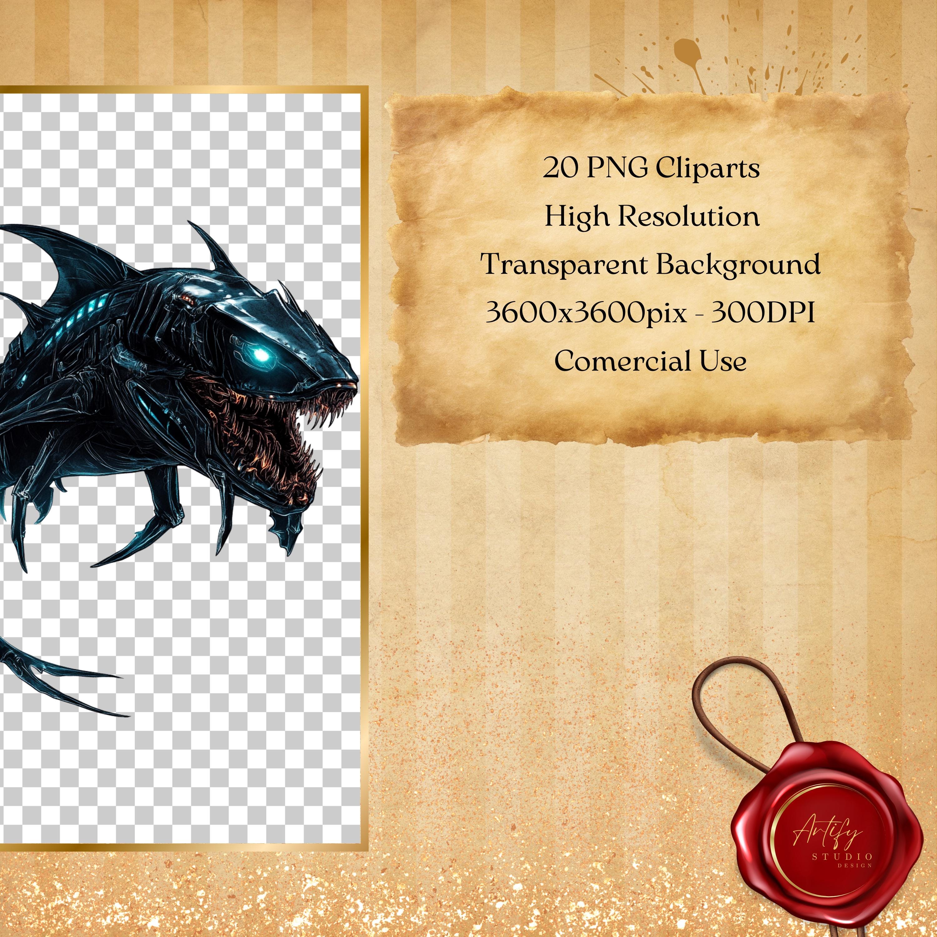 Deep Sea Monsters Clipart – 20 Stunning Ocean Creatures , Transparent ...