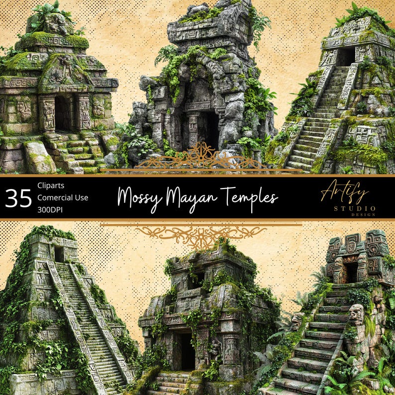 Mossy Mayan Temples – Ancient Ruins Overgrown by Nature , Fantasy ...
