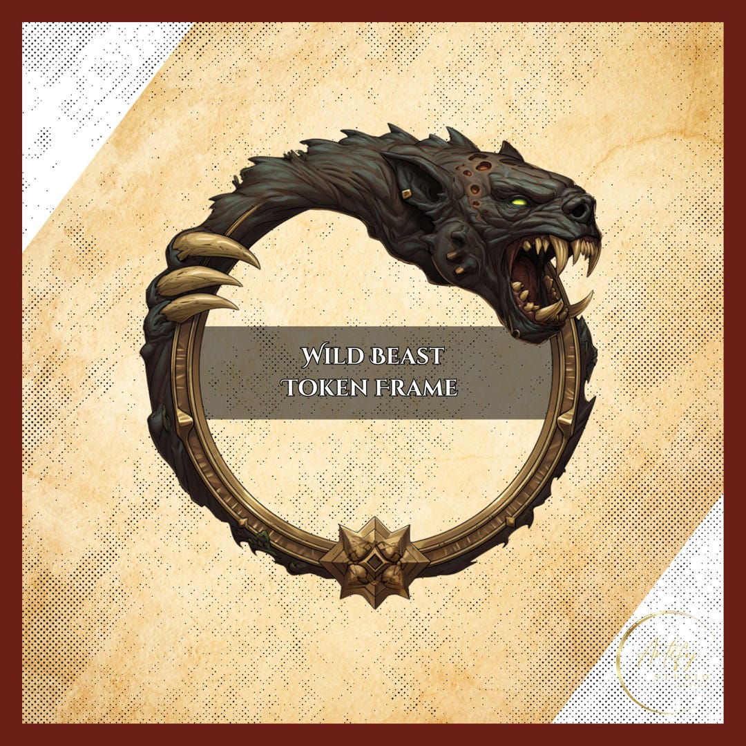 Wild Beast Token Frame – Digital Border for Dnd or Anything Game ...
