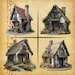 24 Medieval Houses – Authentic Historical Buildings , Transparent ...