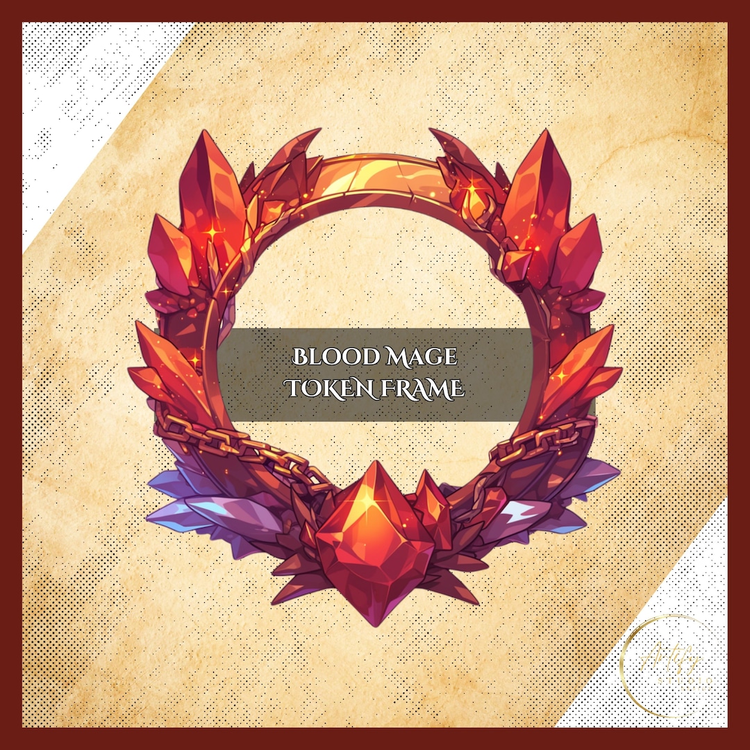 Blood Mage Token Frame – Digital Border for Dnd or Anything Game ...
