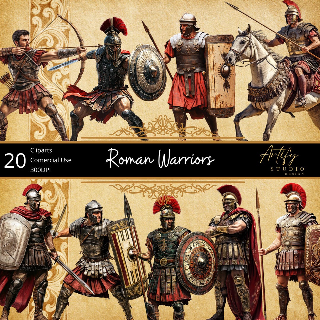 Roman Warriors Clipart – 20 Mighty Warriors From Ancient Rome ...