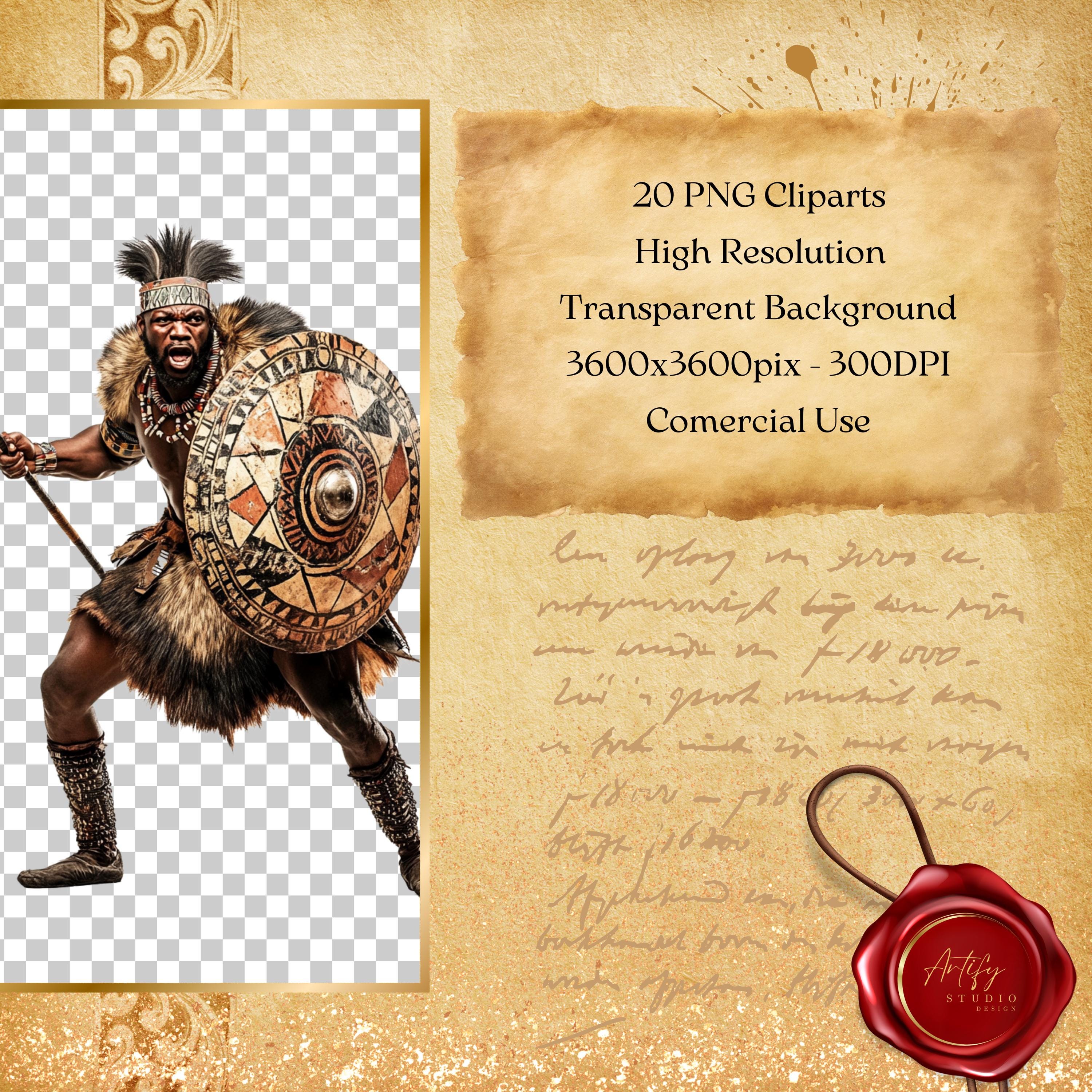 Zulu Warriors Clipart – 20 Stunning Illustrations of Traditional Zulu ...