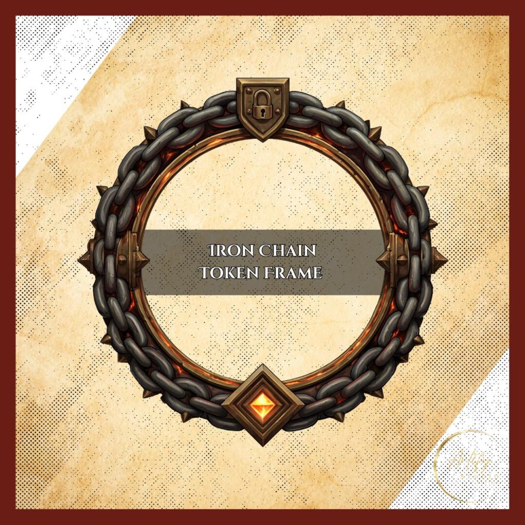 Iron Chain Token Frame – Digital Border for Dnd or Anything Game ...