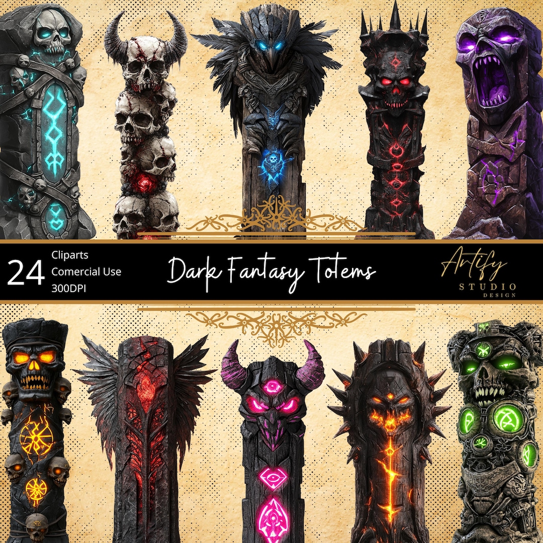 Dark Fantasy Totems – Symbols of Corruption and Mystical Power ...