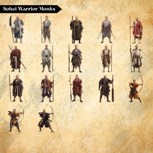 Samurai Clan Cliparts – 264 Japanese Warrior Units for TTRPG, RPG ...