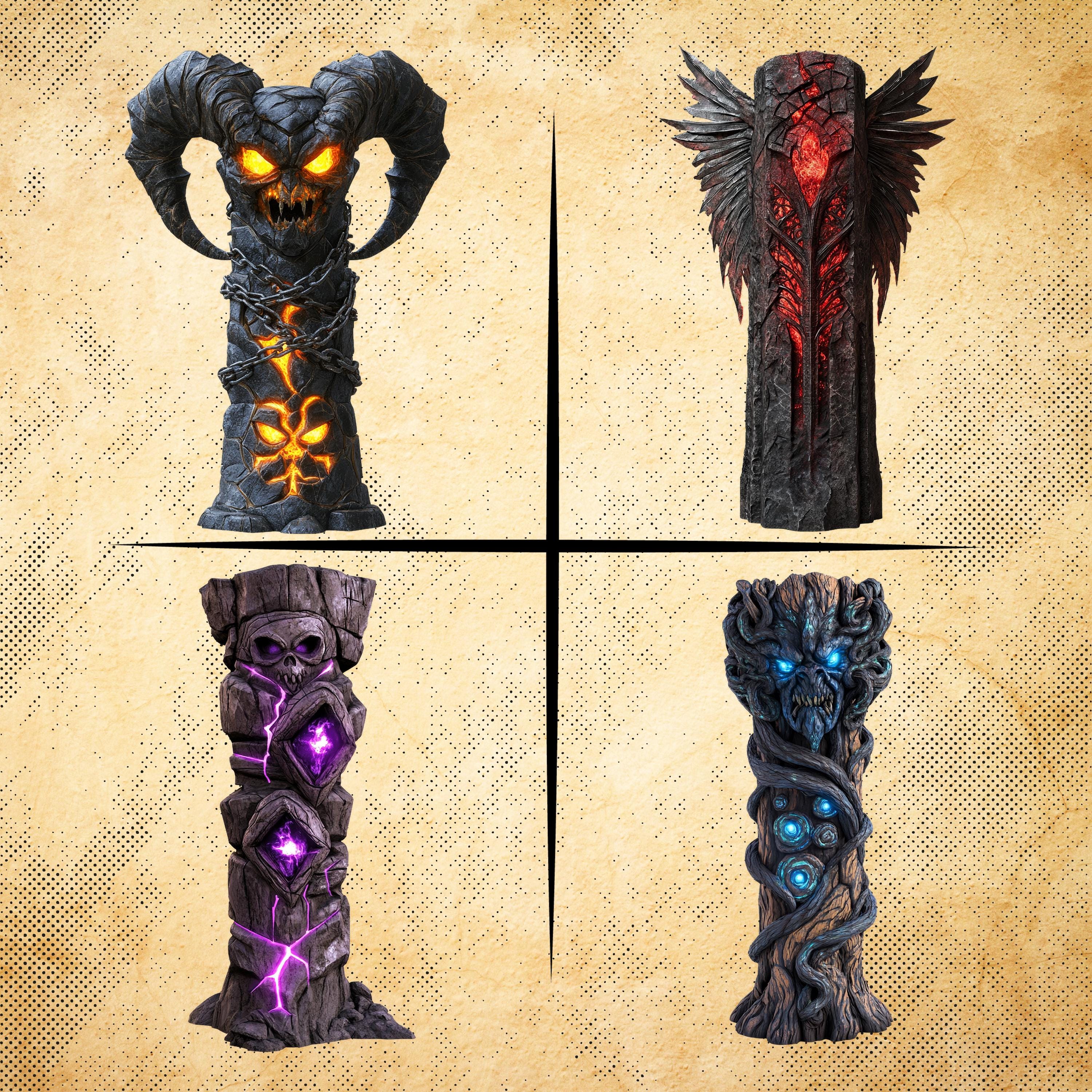 Dark Fantasy Totems – Symbols of Corruption and Mystical Power ...