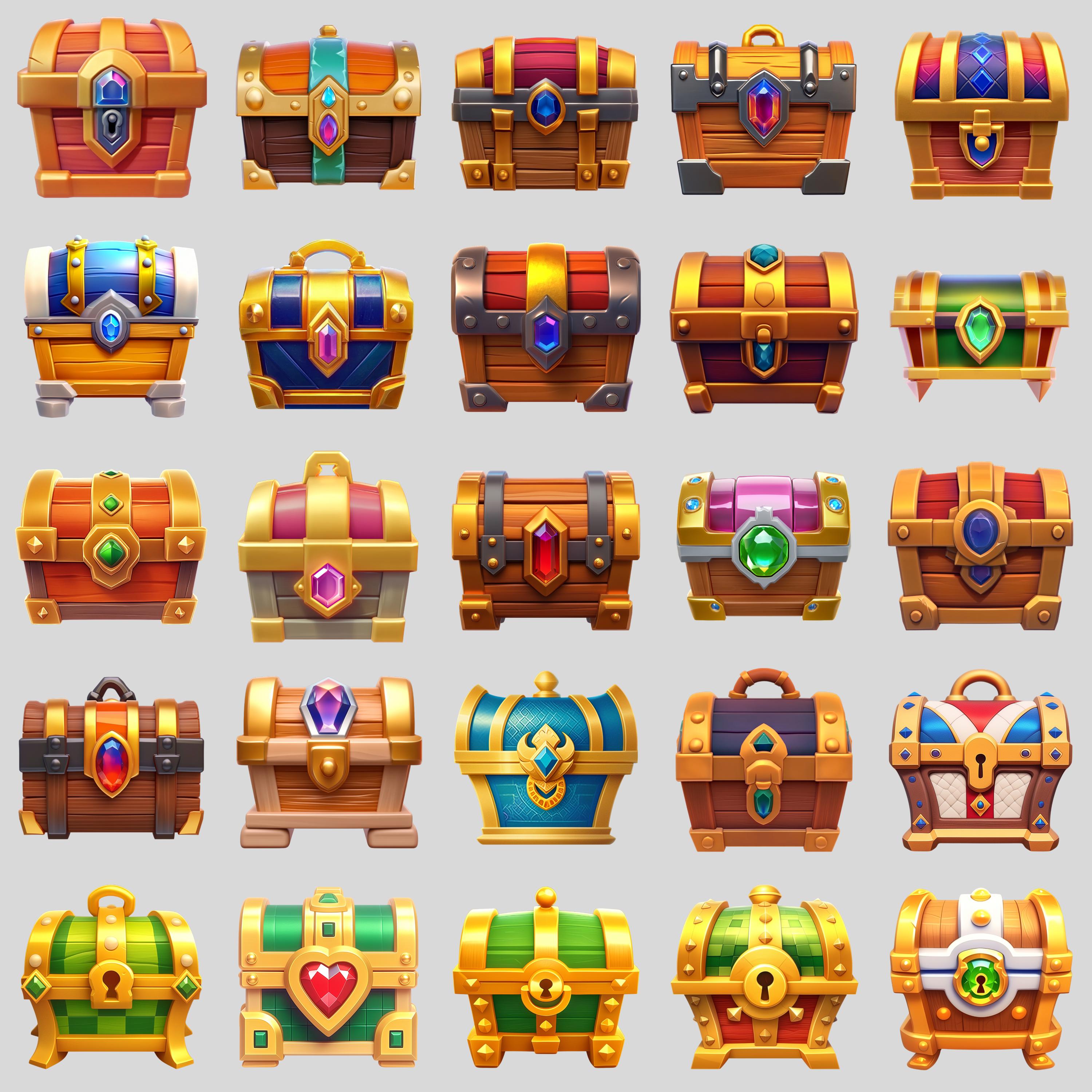 Fantasy Lootbox Chests Cliparts - Etsy