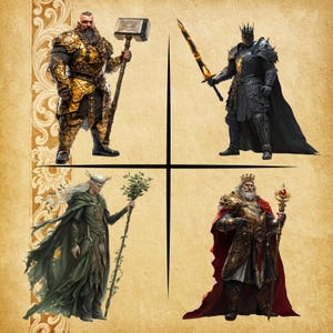 Fantasy Kings Clipart – 20 Majestic Kings for Your Fantasy World ...