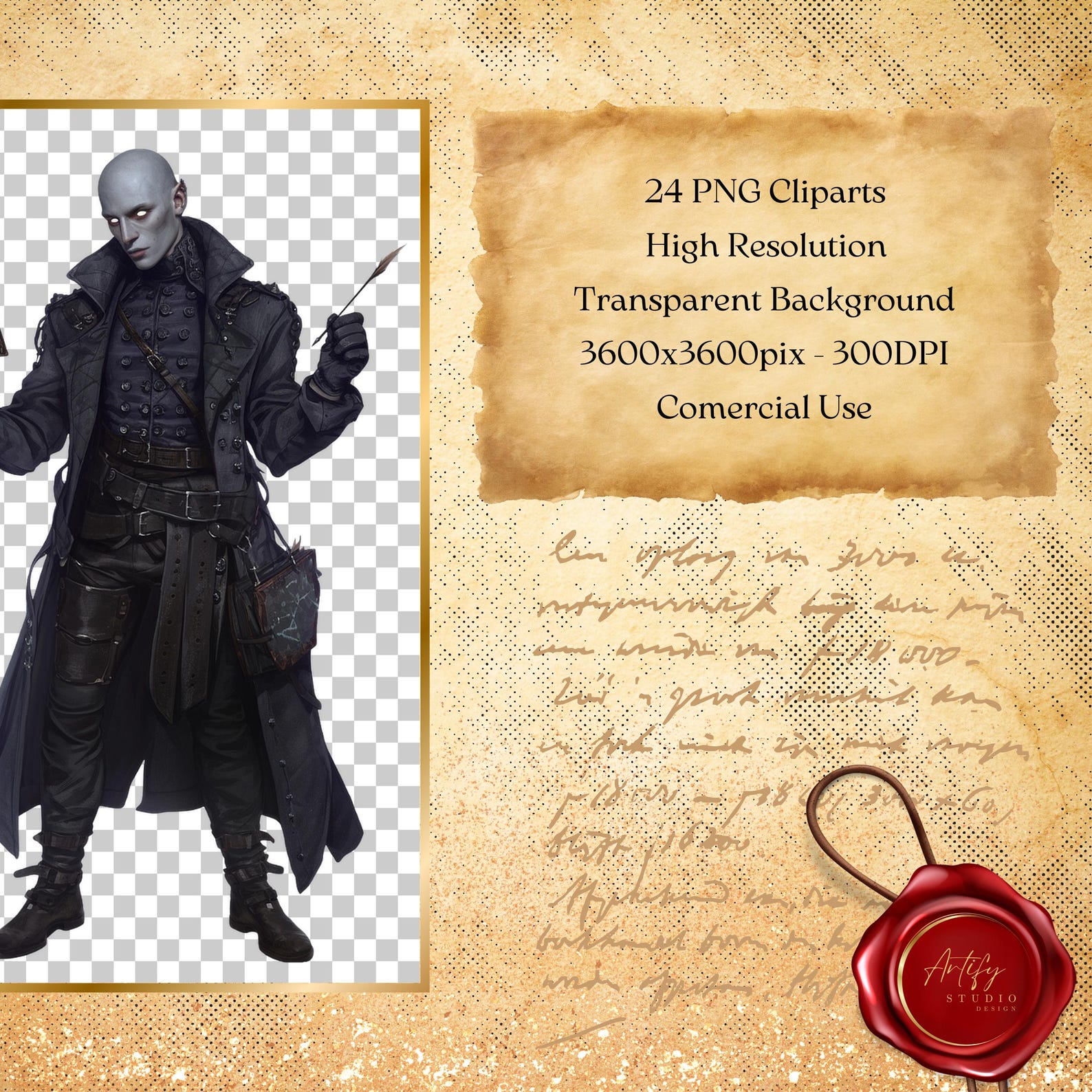 Dark Npcs – 24 Mysterious Fantasy Character Cliparts for RPG & TTRPG ...