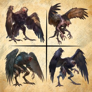 Dark Harpies – Winged Predators of the Skies , Fantasy Cliparts ...