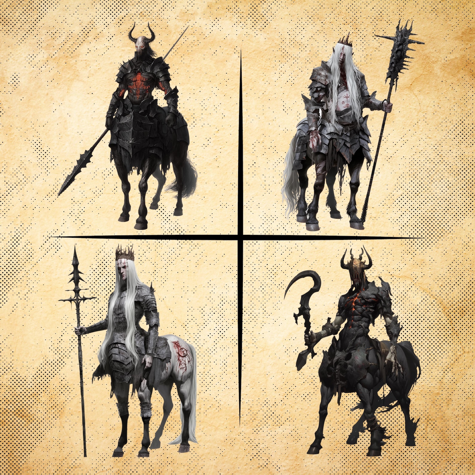 Centaur Warriors – Proud Guardians of the Wild, Fantasy Cliparts ...