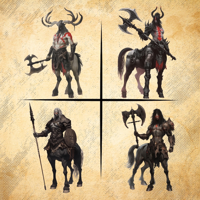 Centaur Warriors – Proud Guardians of the Wild, Fantasy Cliparts ...