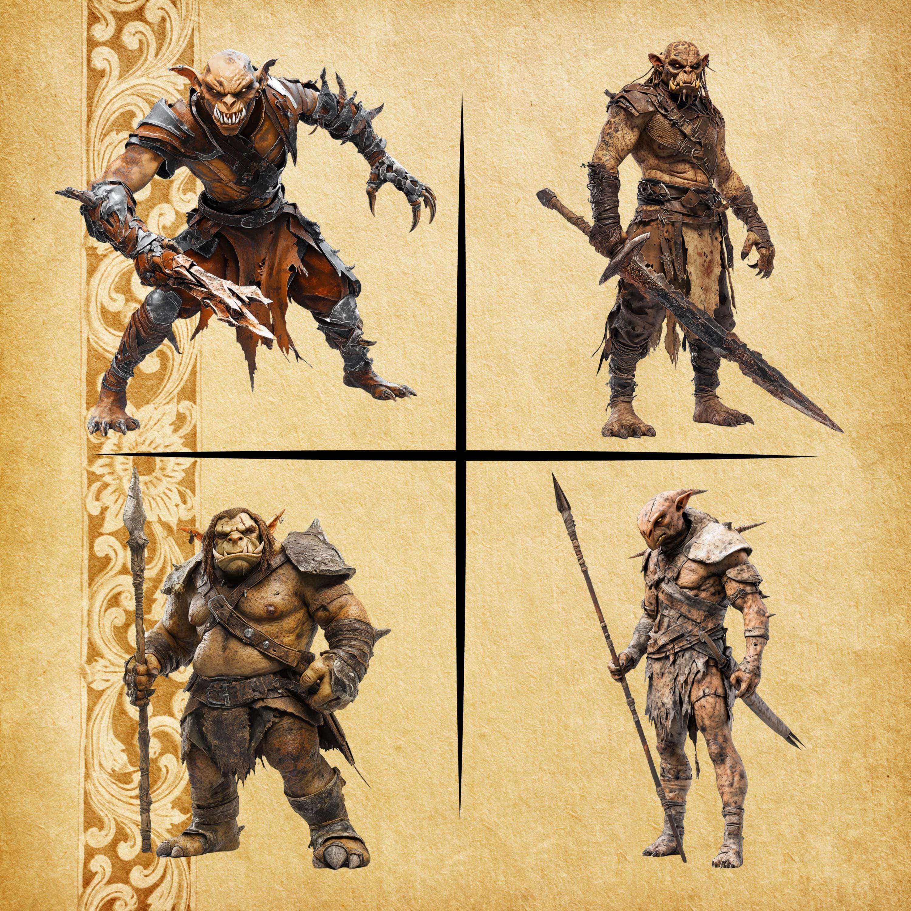 Devious Hobgoblins – 20 Fantasy RPG Cliparts , 300 DPI , Transparent ...