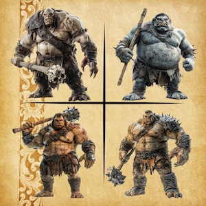 Monstrous Ogres Fantasy RPG Cliparts, Commercial Use, Dnd, RPG , PNG ...